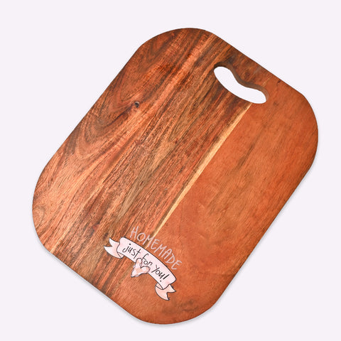 Wooden Chopping Board with Round Borders – DecorTwist