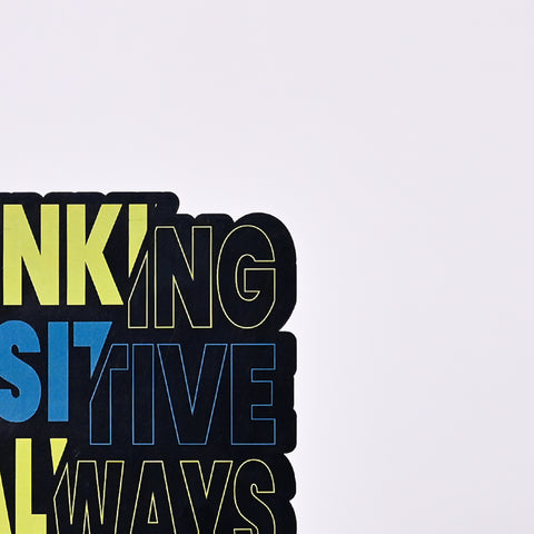 Wooden Thinking Positive Be Always Positive Table Top Decoration Piece ...