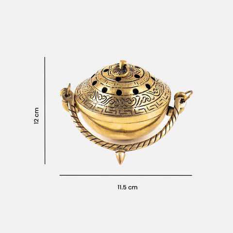 Brass Small DhoopDani & Incense Burner with Handle – DecorTwist