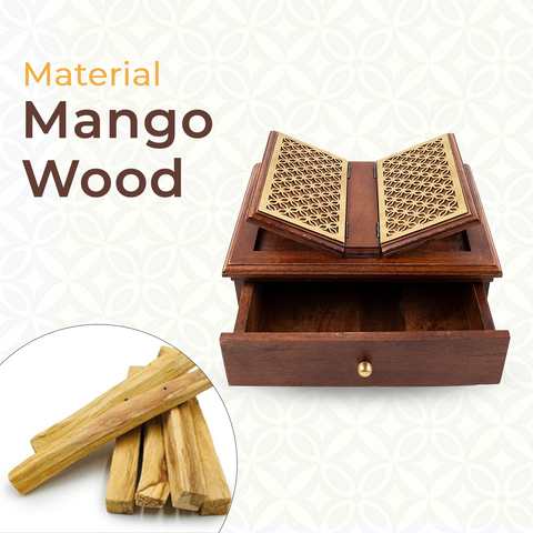 Handcrafted Holy Book Stand Box for Reading Geeta, Quran, Guru Granth ...